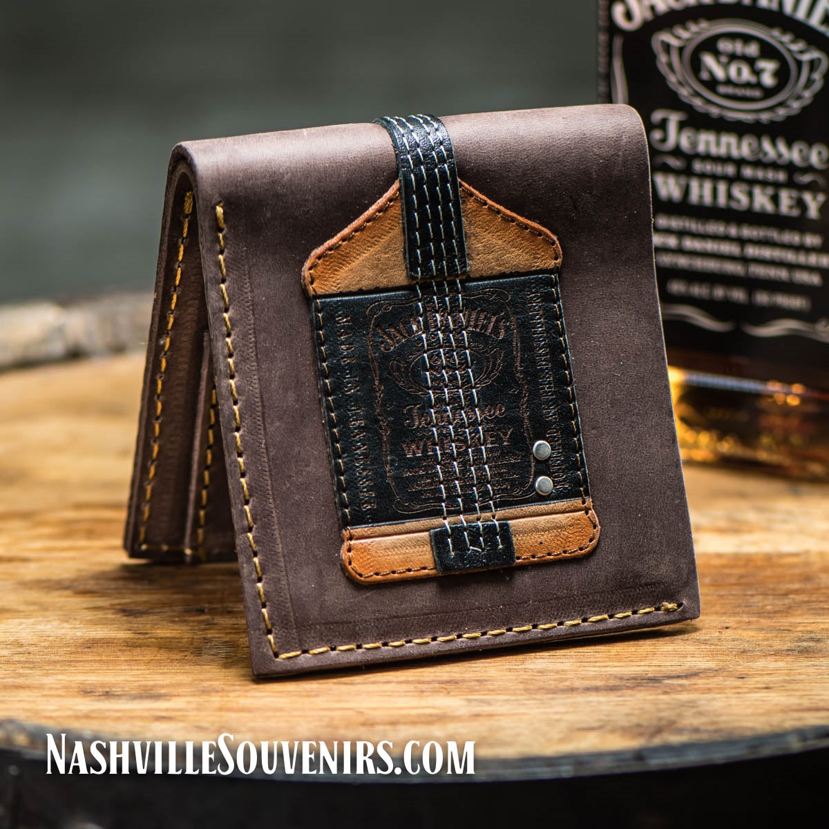 Handmade Jack Daniels Wallet | NashvilleSouvenirs.com