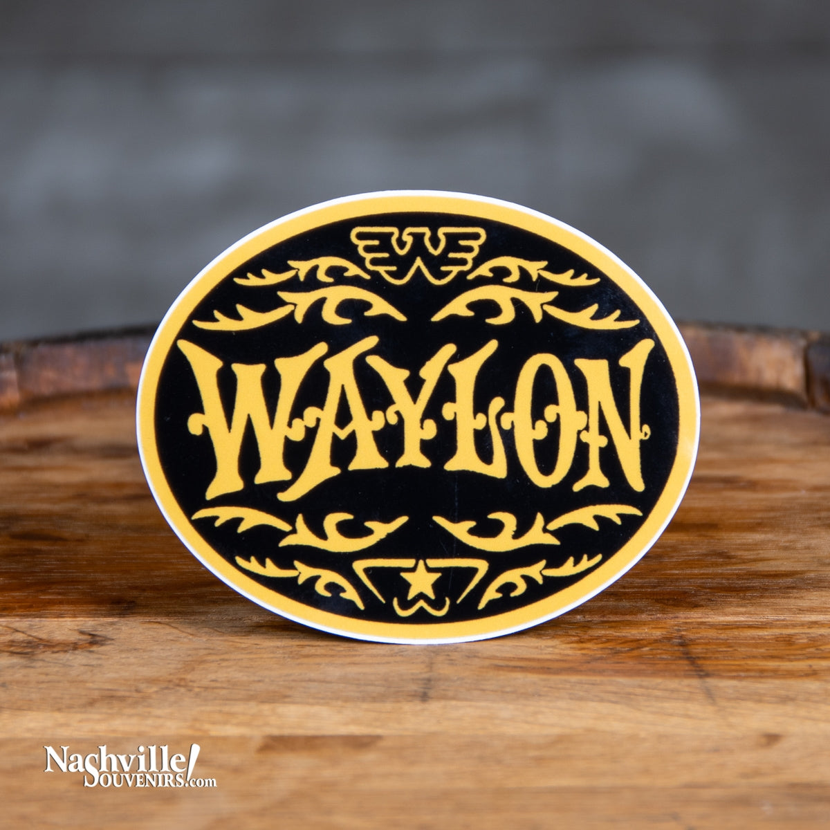 Waylon Jennings Logo Decal | NashvilleSouvenirs.com