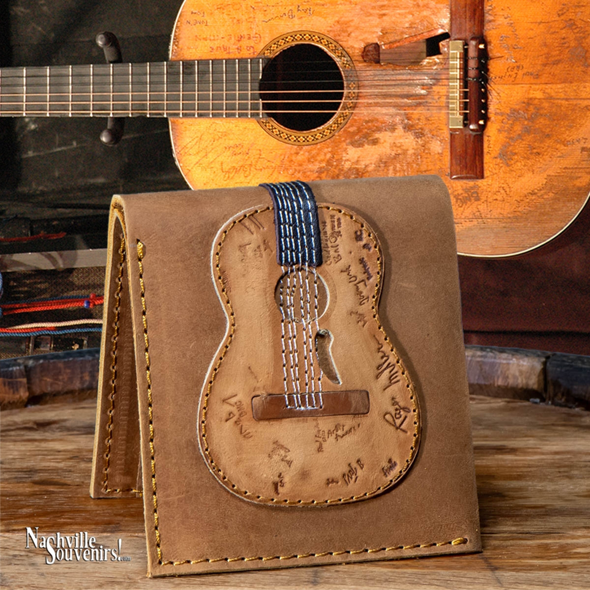 Willie Nelson Guitar Wallet | NashvilleSouvenirs.com