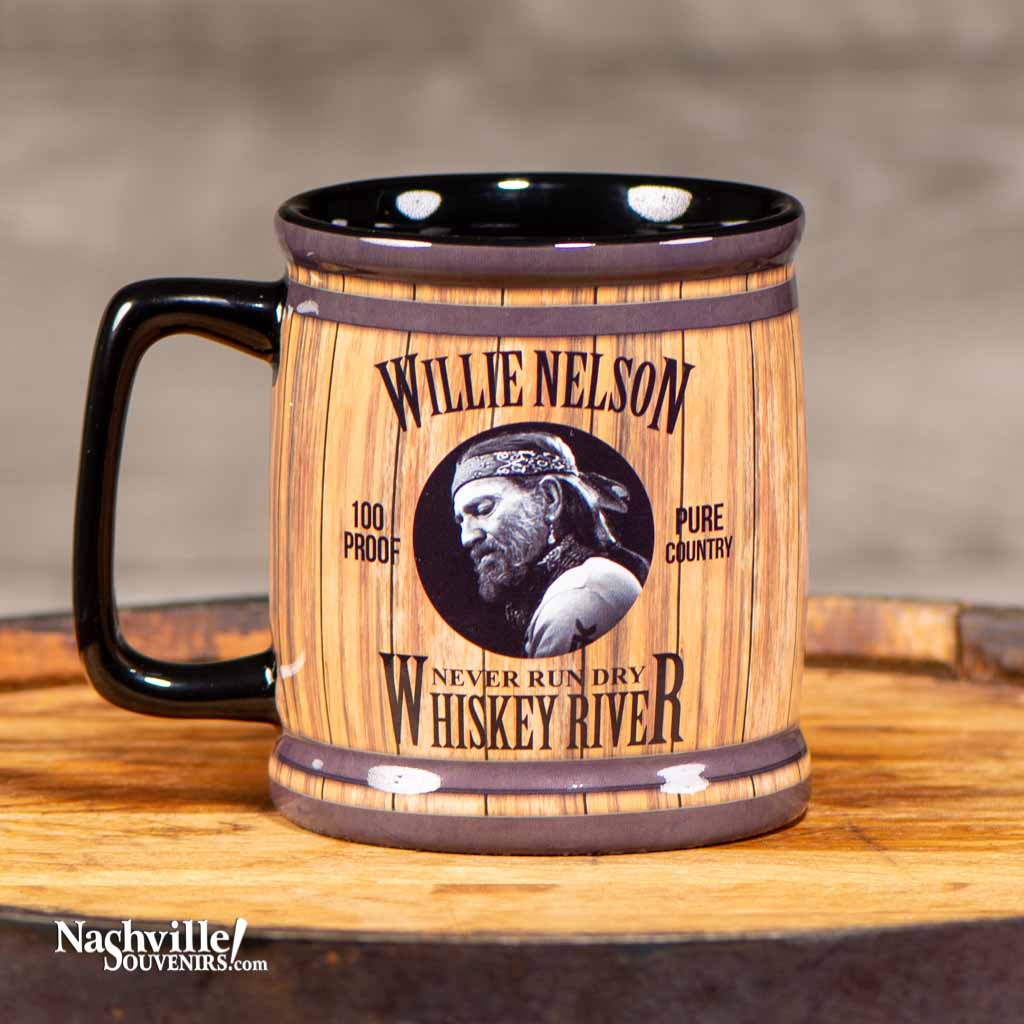 Willie Nelson "Whiskey River" Mug | NashvilleSouvenirs.com